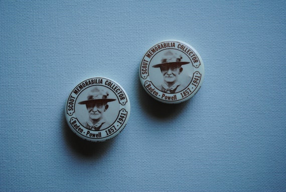 Vintage Scout Memorabilia Collector Button - Baden-Po… - Gem
