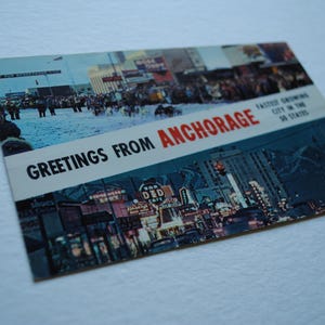 Vintage Greetings From Anchorage Postcard - Alaska Souvenir - Split ...
