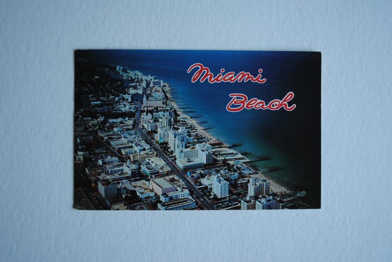Vintage Miami Beach Postcard - Florida Souvenir - Koppel Color Cards ...
