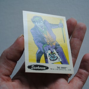1978 the Joker Sticker DC Comics Batman Sunbeam No 15 of 30 Arnold ...
