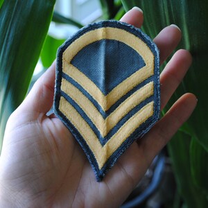Vintage US Army Staff Sergeant Rank Patch - SSG - Green and Yellow ...