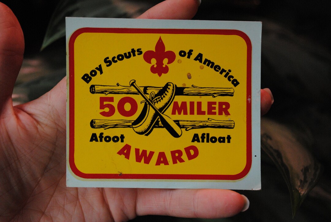Original Boy Scouts of America 50 Miler Award Travel Decal - Retro ...
