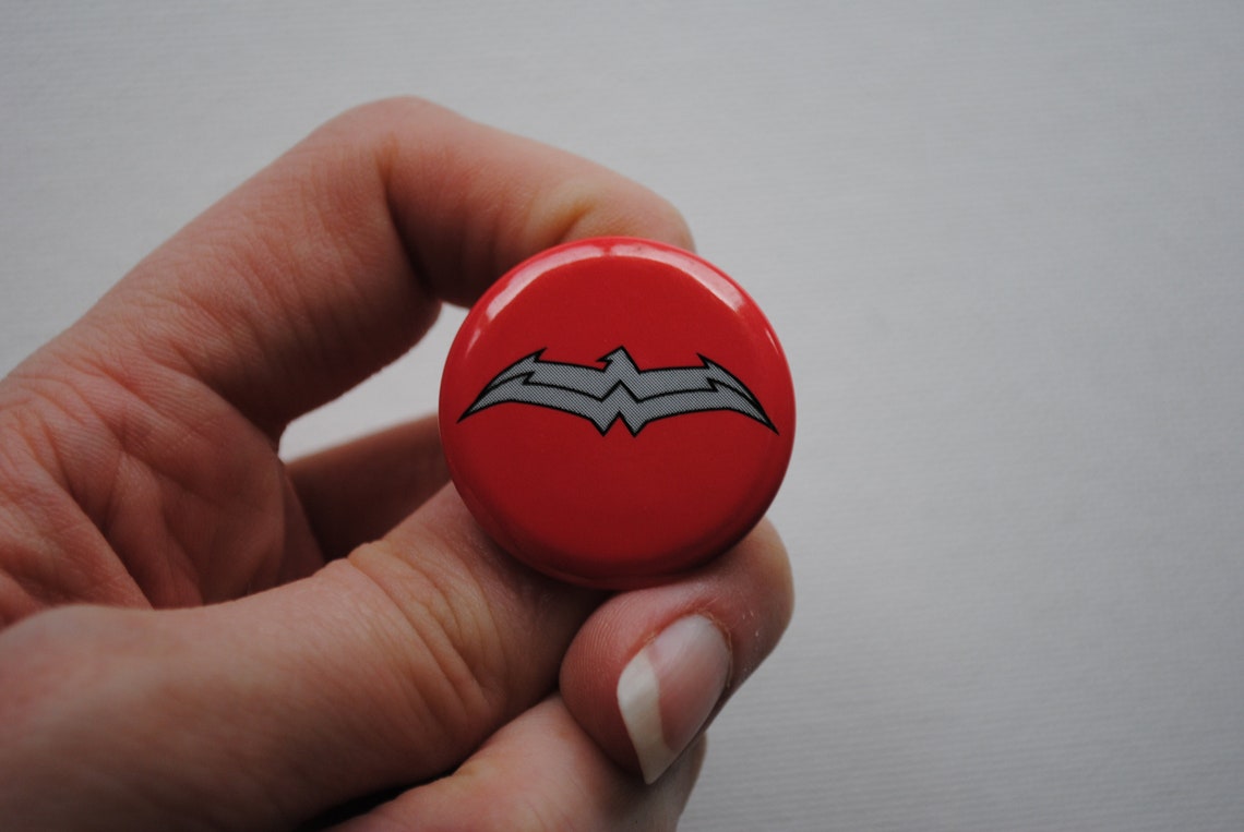 Vintage Wonder Woman Logo Button DC Comics Red and Silver - Etsy