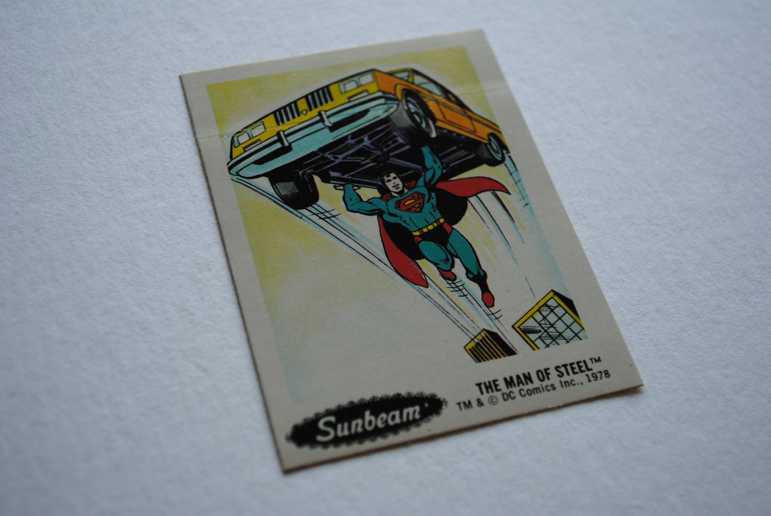 1978 the Man of Steel Sticker DC Comics Sunbeam Number 2 of 30 Arnold ...