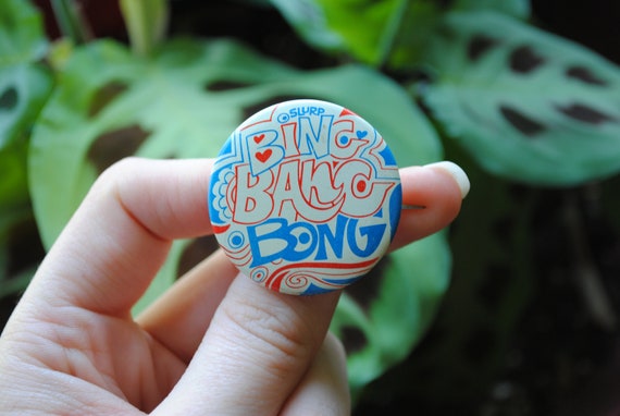 1960's Slurpee Bing Bang Bong Pin Back Button - Pinba… - Gem