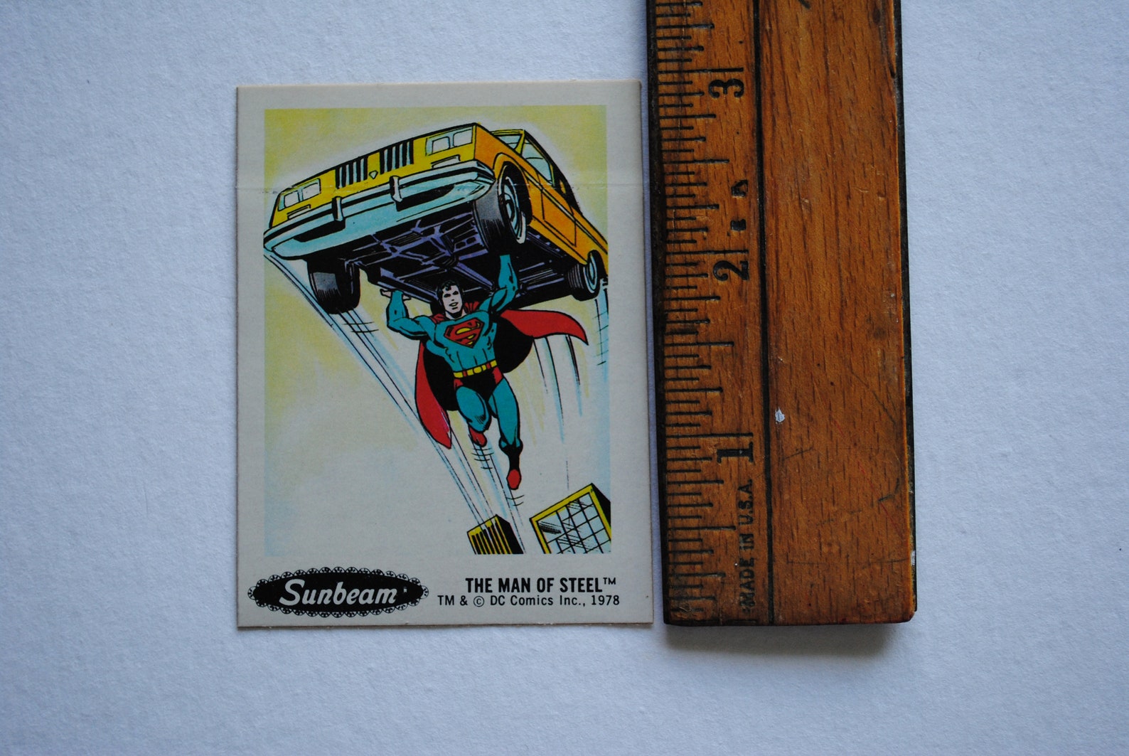 1978 the Man of Steel Sticker DC Comics Sunbeam Number 2 of 30 Arnold ...