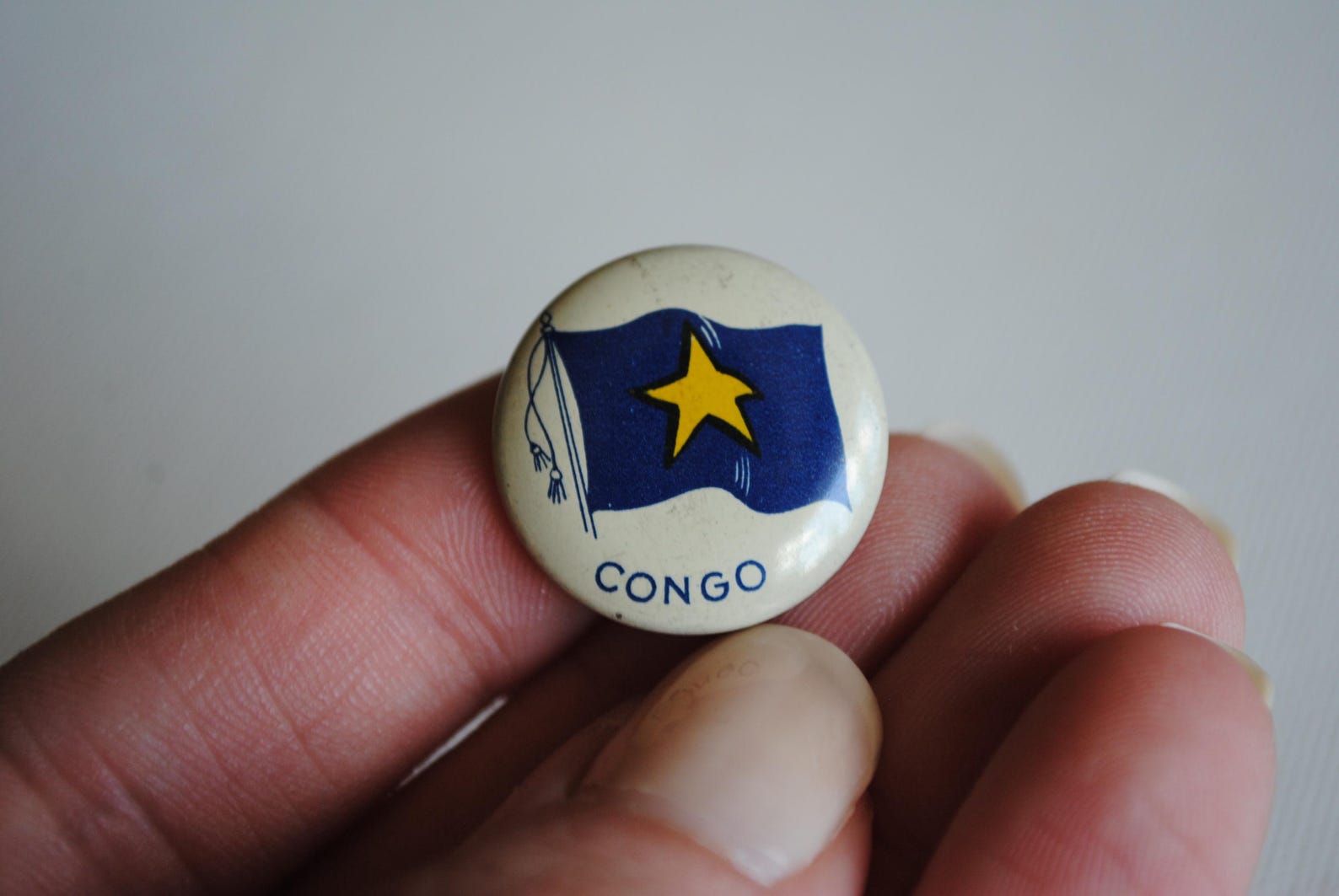 Vintage Congo Flag Pin Back Button - Flags of the World Pinback - Lapel ...