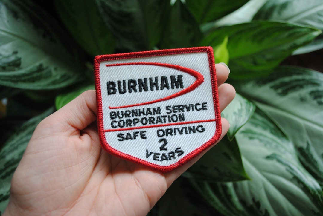 Vintage Safe Driving Achievement Patch - Burnham Service Corporation 2 ...