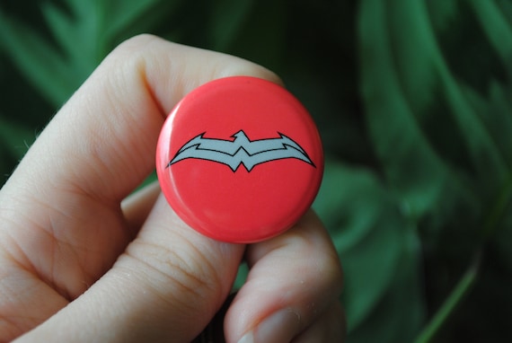 Vintage Wonder Woman Logo Button DC Comics Red and Silver | Etsy
