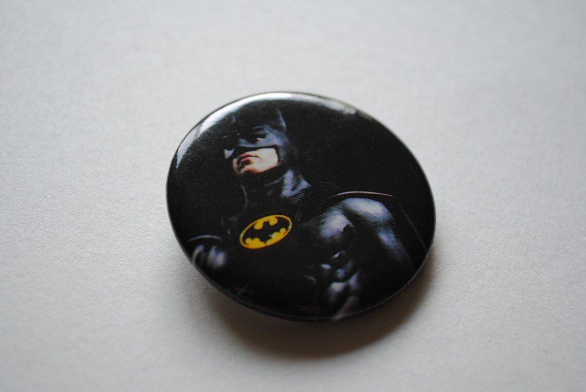 1989 Batman Button DC Comics Inc Michael Keaton Tim | Etsy