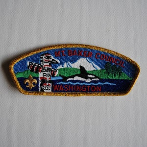Vintage Mt Baker Area Council Shoulder Patch BSA Washington Boy Scouts ...
