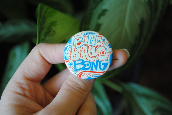 1960's Slurpee Bing Bang Bong Pin Back Button - Pinba… - Gem