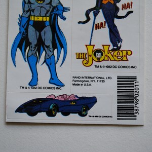 1980's Batman Vinyl Decals Set of Five - Bat Signal - Joker - Batmobile ...
