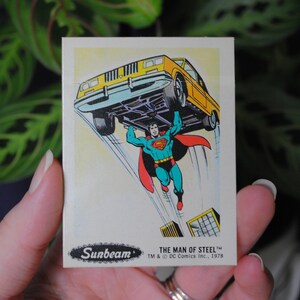1978 the Man of Steel Sticker DC Comics Sunbeam Number 2 of 30 Arnold ...