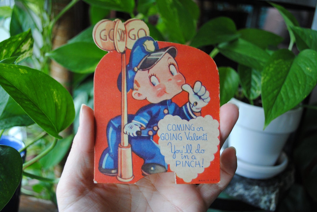 1940's Coming or Going You'll Do in A Pinch Valentine - Police Officer ...
