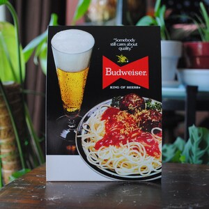 Vintage 1974 Budweiser Advertising Stand up - Table Tent - Two Sided ...