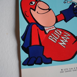 Vintage 1973 Bud Man Budweiser Advertising Stand up - Table Tent - Two ...