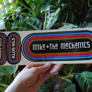 Vintage Mike + the Mechanics KLOS 95.5 Radio Concert Bumper Sticker ...