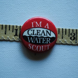 Vintage I'm A Clean Water Scout Pin Back Button Boy - Etsy