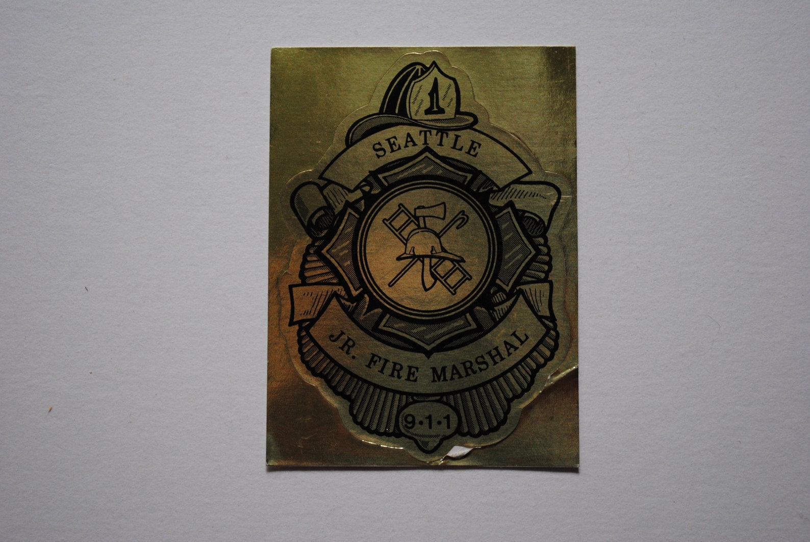 Vintage Seattle Junior Fire Marshal Sticker Decal - Etsy
