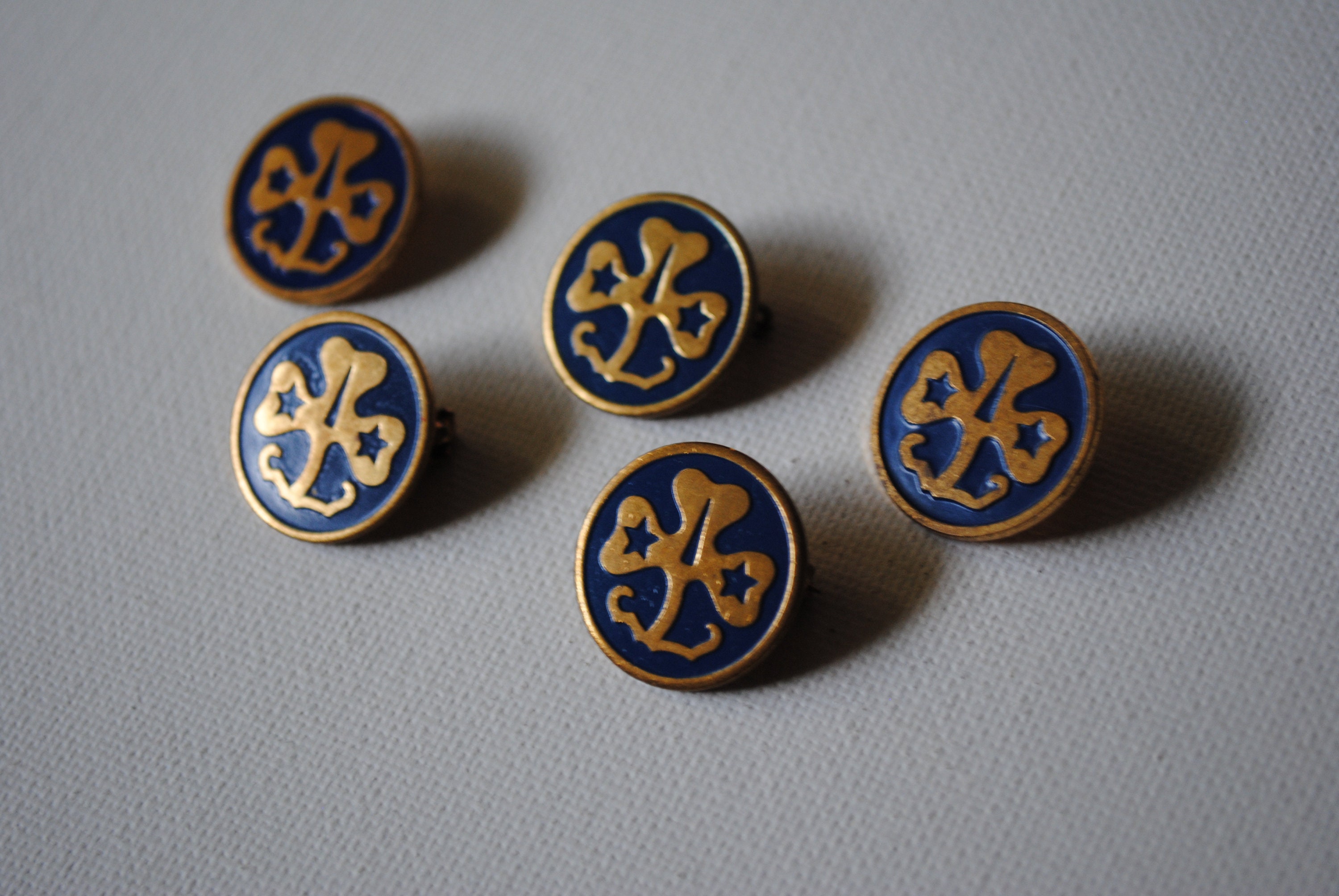 Vintage Girl Scouts WAGGGS World Pin - Trefoil Pinback - World ...