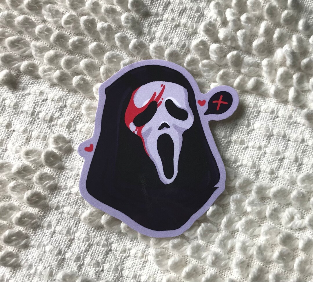 Ghostface Vinyl Sticker Small - Etsy