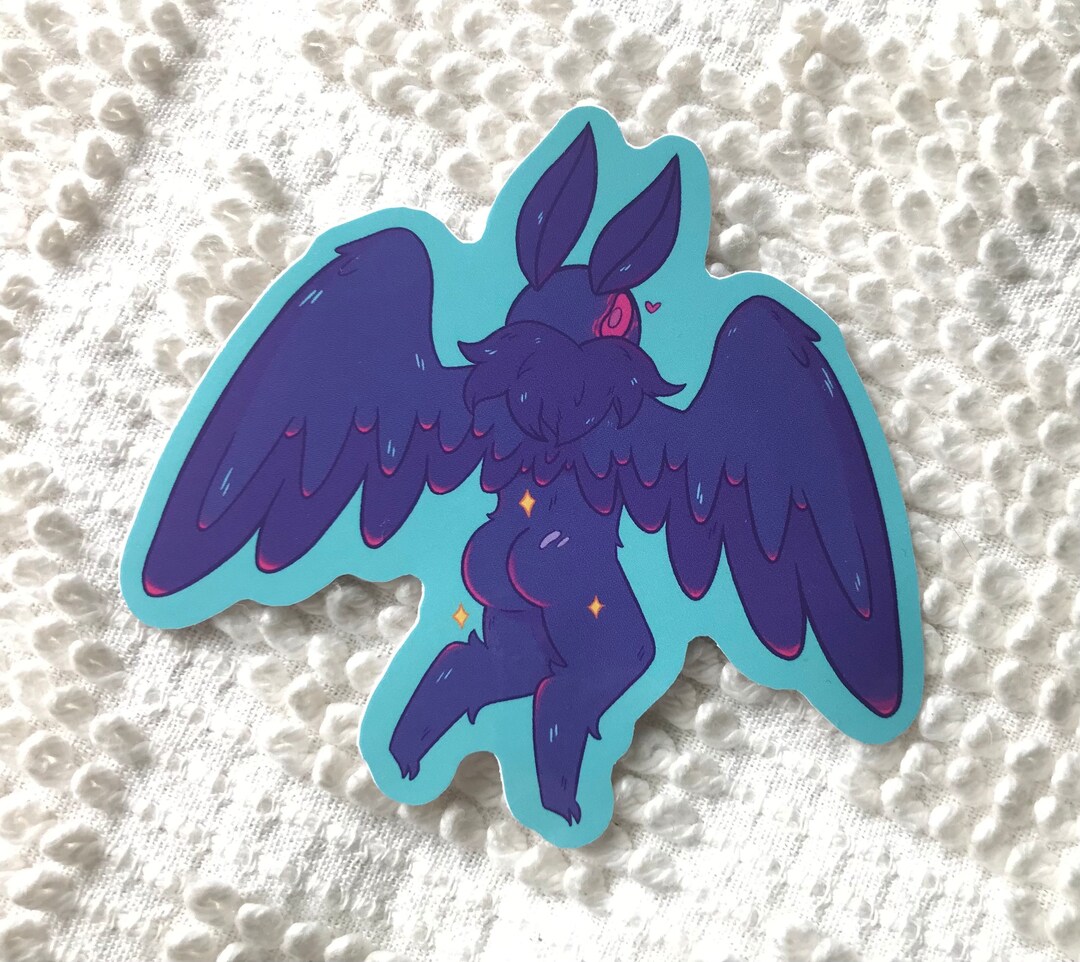 Mothman Cheeked up Sticker - Etsy