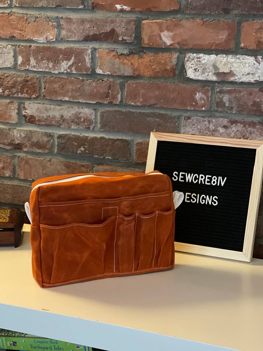 Large Waxed Canvas Utility Pouch - Etsy