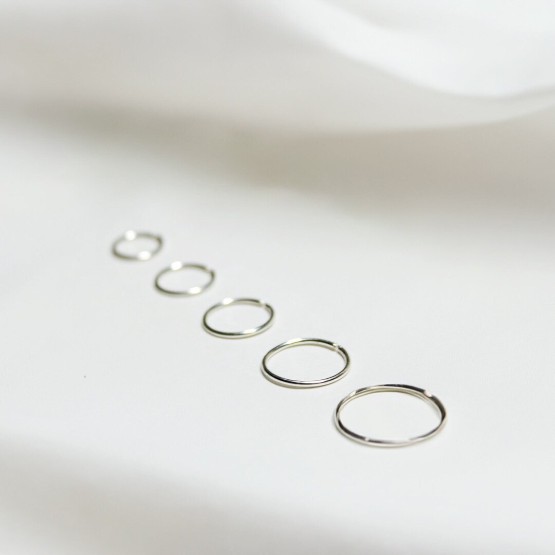 Small Silver Hoop Earring | Sterling Silver Huggie Hoops | Infinity ...