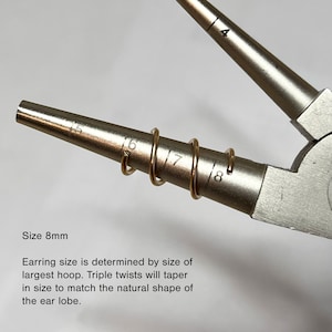 Sterling Silver Triple Hoop Earrings | Faux Double Hoops | Three Hoops ...