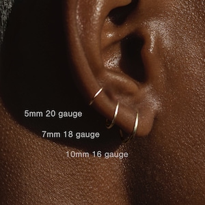 Sterling Silver Triple Hoop Earrings Faux Double Hoops Three Hoops in ...