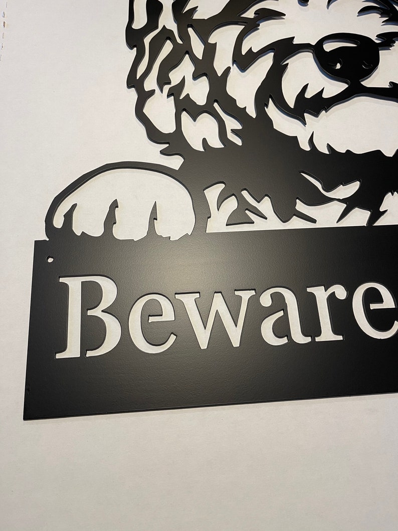 Labradoodle Golden Doodle Metal Beware or Custom Name Sign - Etsy