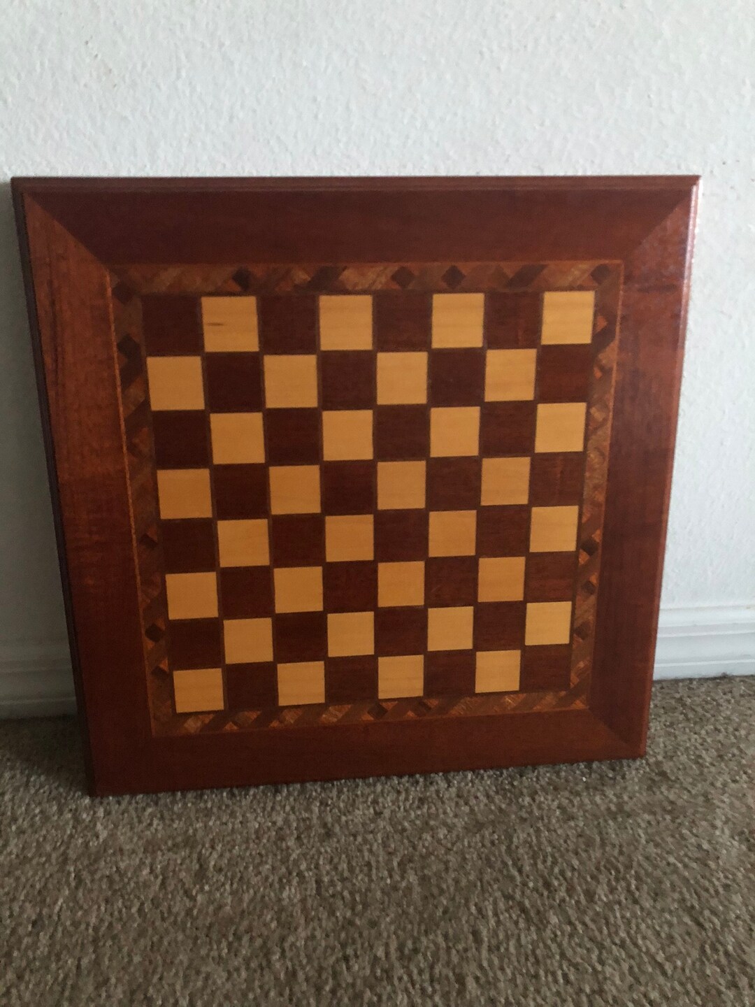 Dark Red Chess Board - Etsy