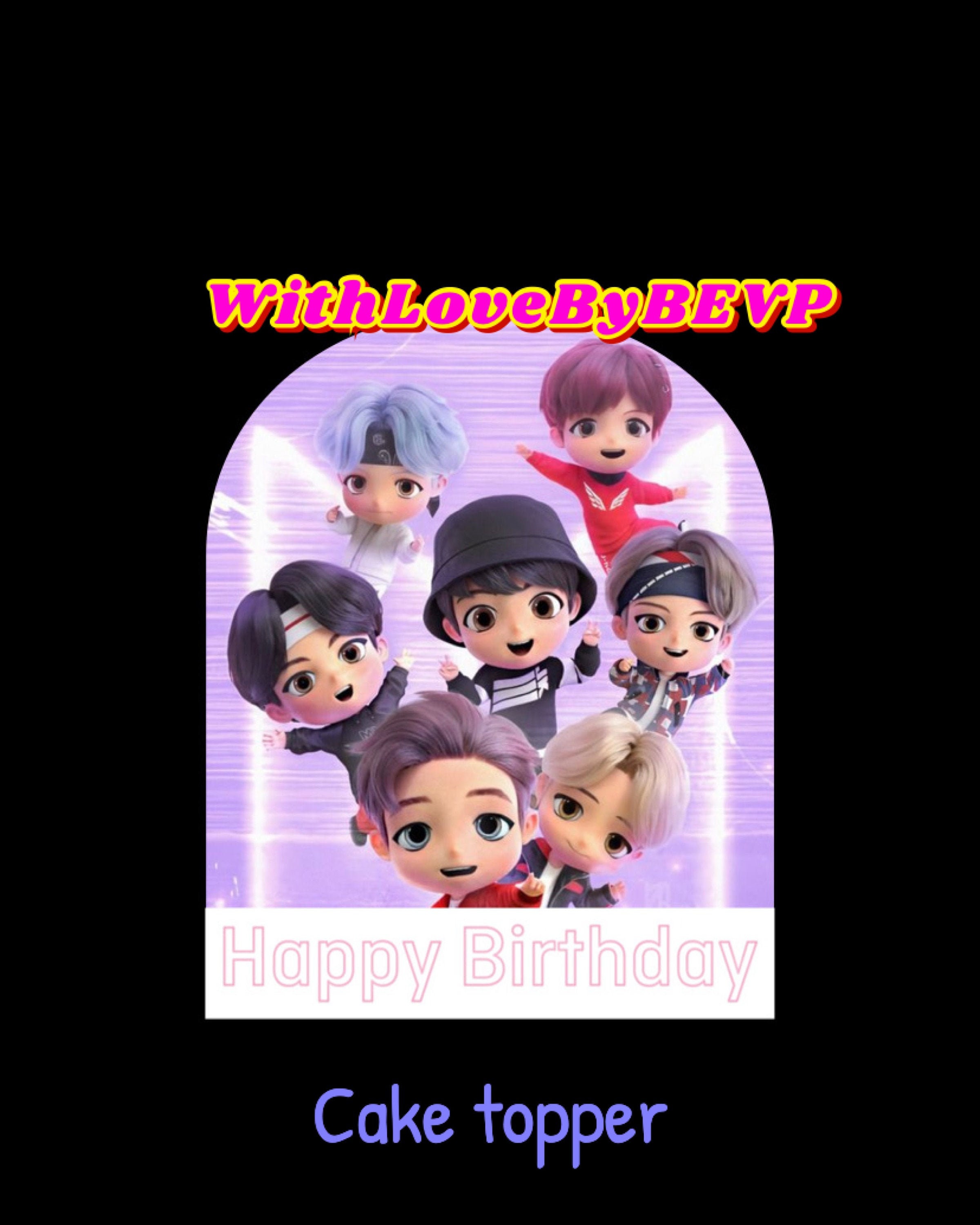 BTS Cake Topper - Etsy