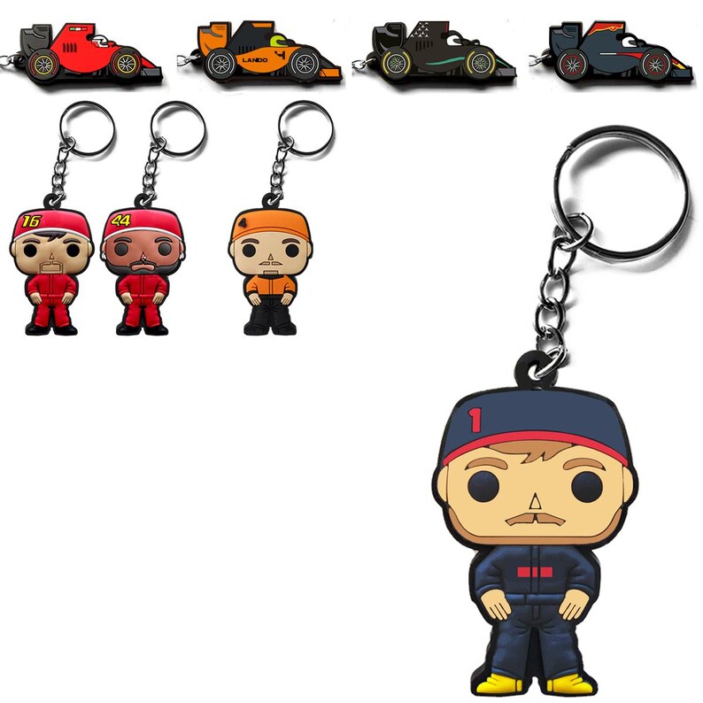 F1 Formula 1 Racing Car Keychain Mclaren, Ferrari, Red Bull, Mercedes ...