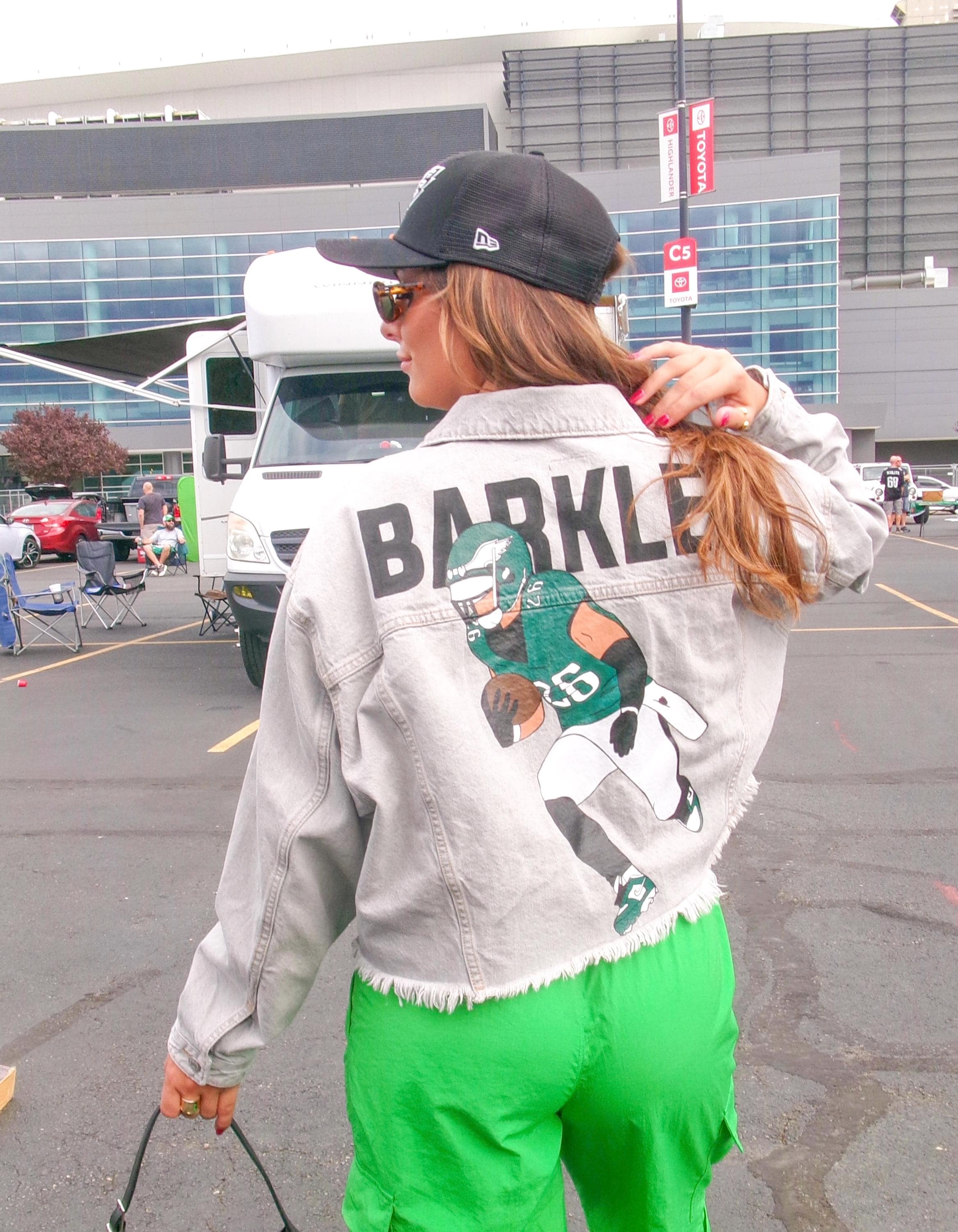 Football Denim Jacket | Handpainted | Custom - Etsy