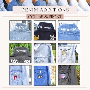 Denim ADD-ONS | More Detailed Jacket Options - Etsy