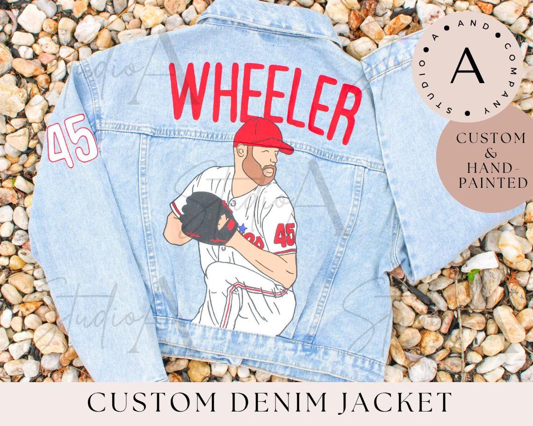Baseball Player Denim Jacket | Handpainted | Custom - Etsy