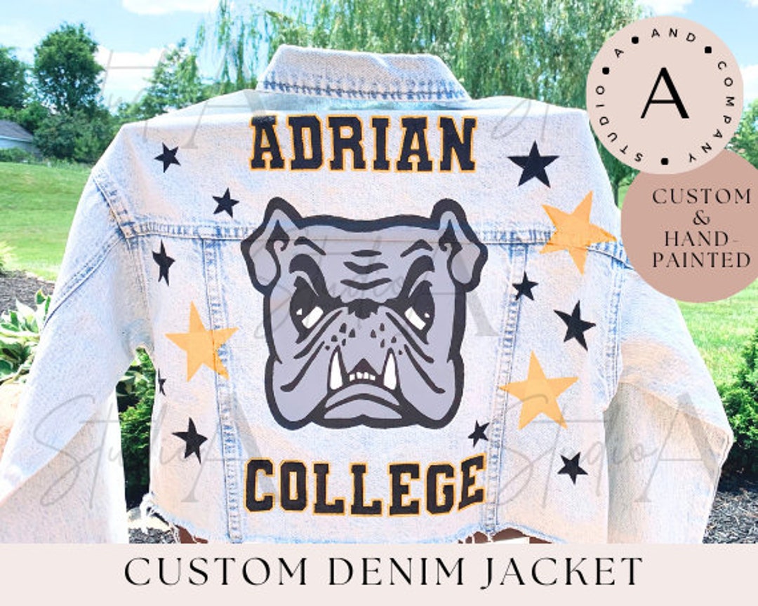 School Denim Jacket Handpainted Custom - Etsy