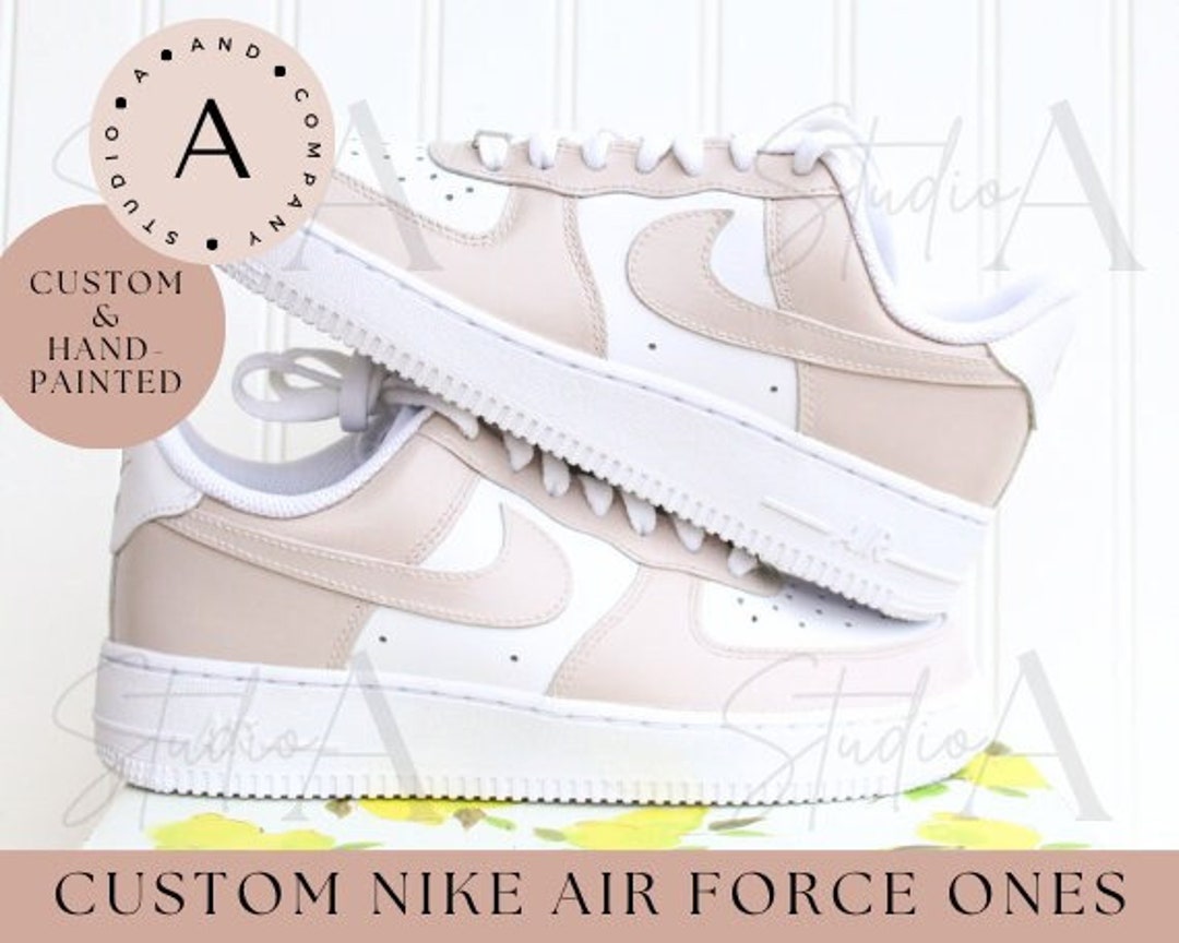 Sand Colorblock Air Force 1 Handpainted Custom - Etsy