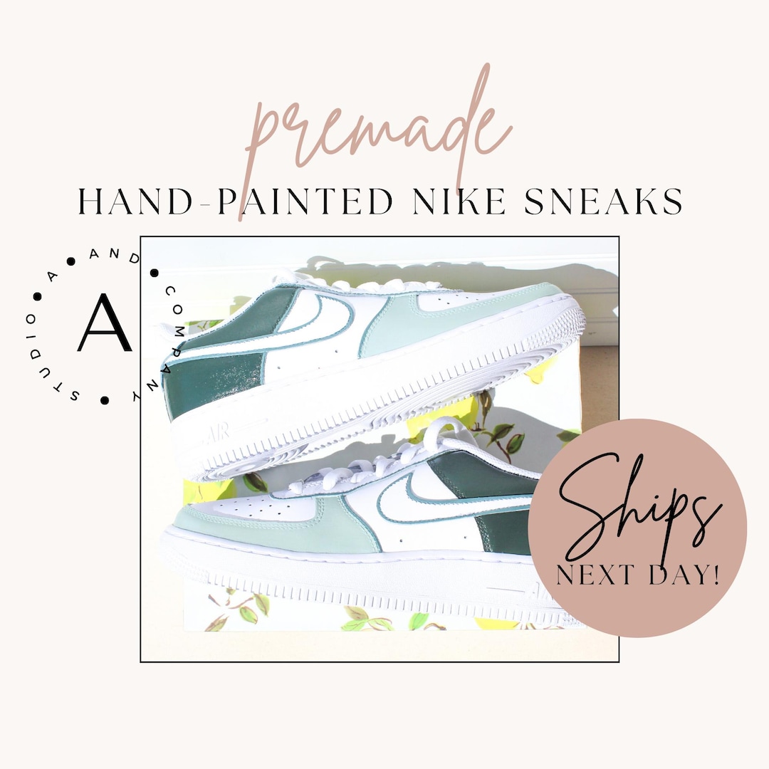 Sage Green Colorblock Air Force 1 - Size W 8.5 / KID 7 - Air Force Ones ...