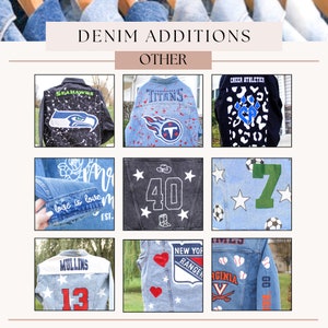Denim ADD-ONS | More Detailed Jacket Options - Etsy