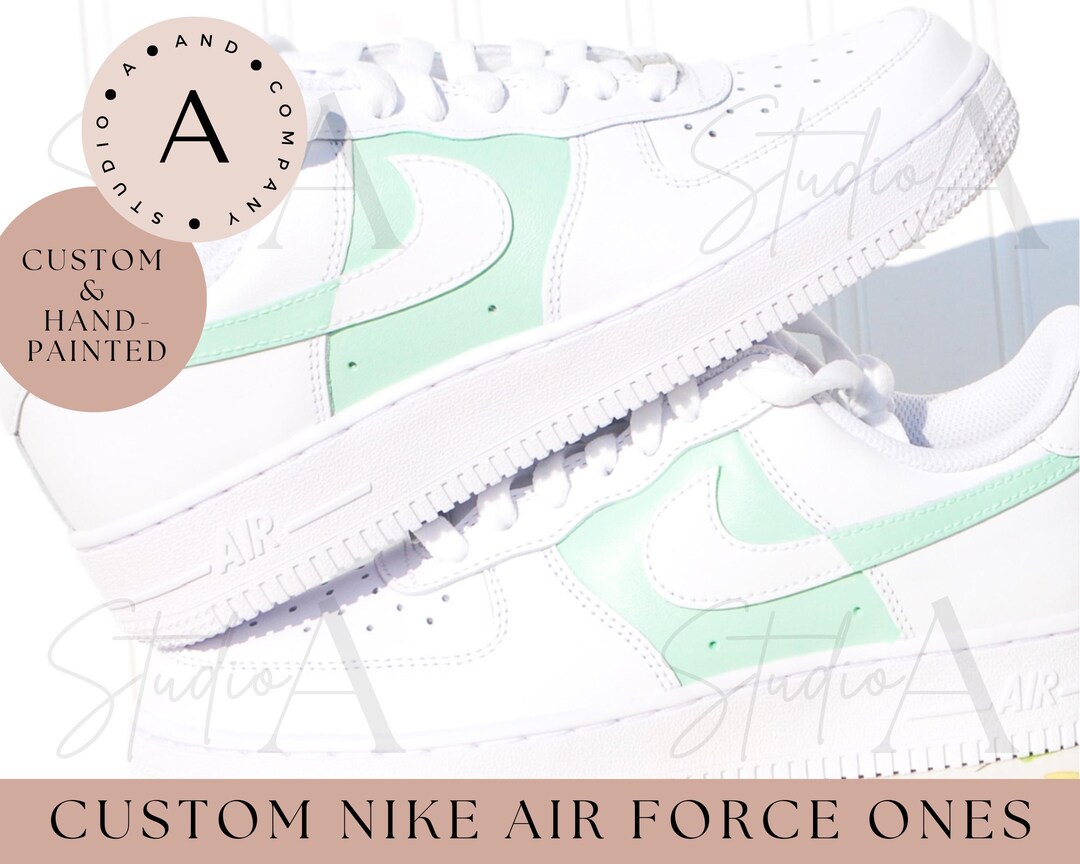Mint Check Air Force 1 | Handpainted | Custom - Etsy