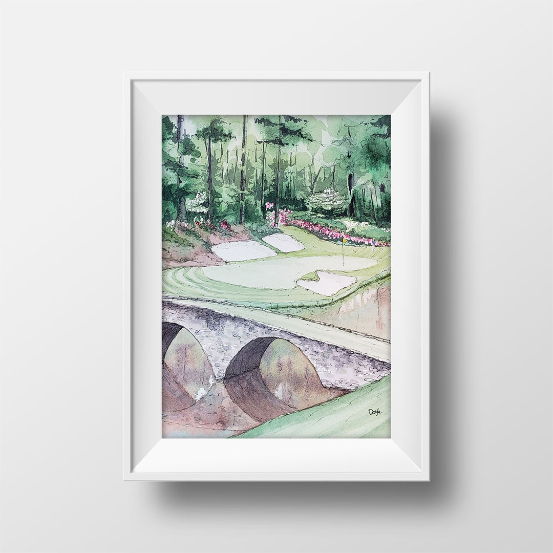 Augusta National Hole #12 Watercolor - Augusta National Art Print ...
