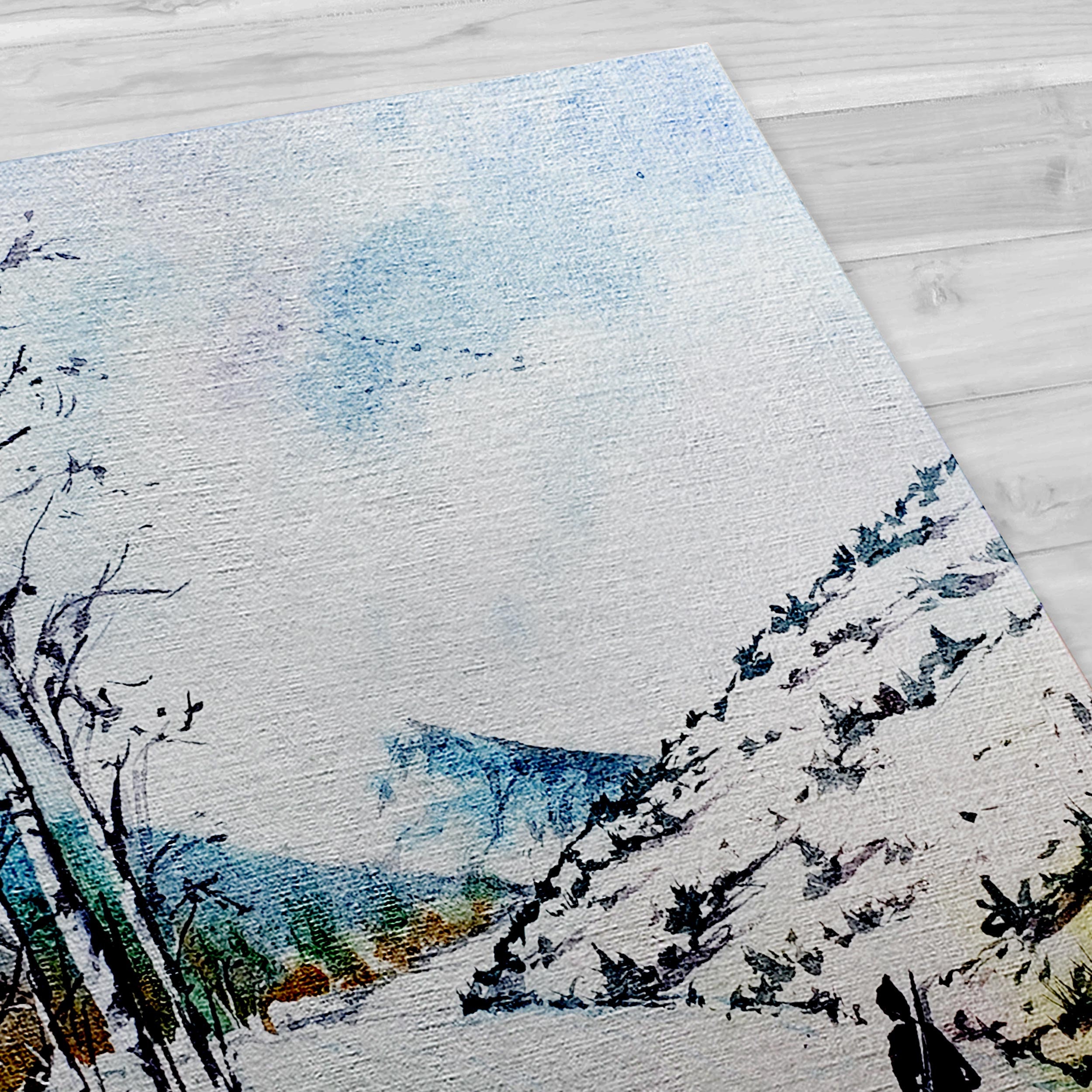 Winter Hunt Watercolor Wall Art Hunting Art Winter Hunting - Etsy