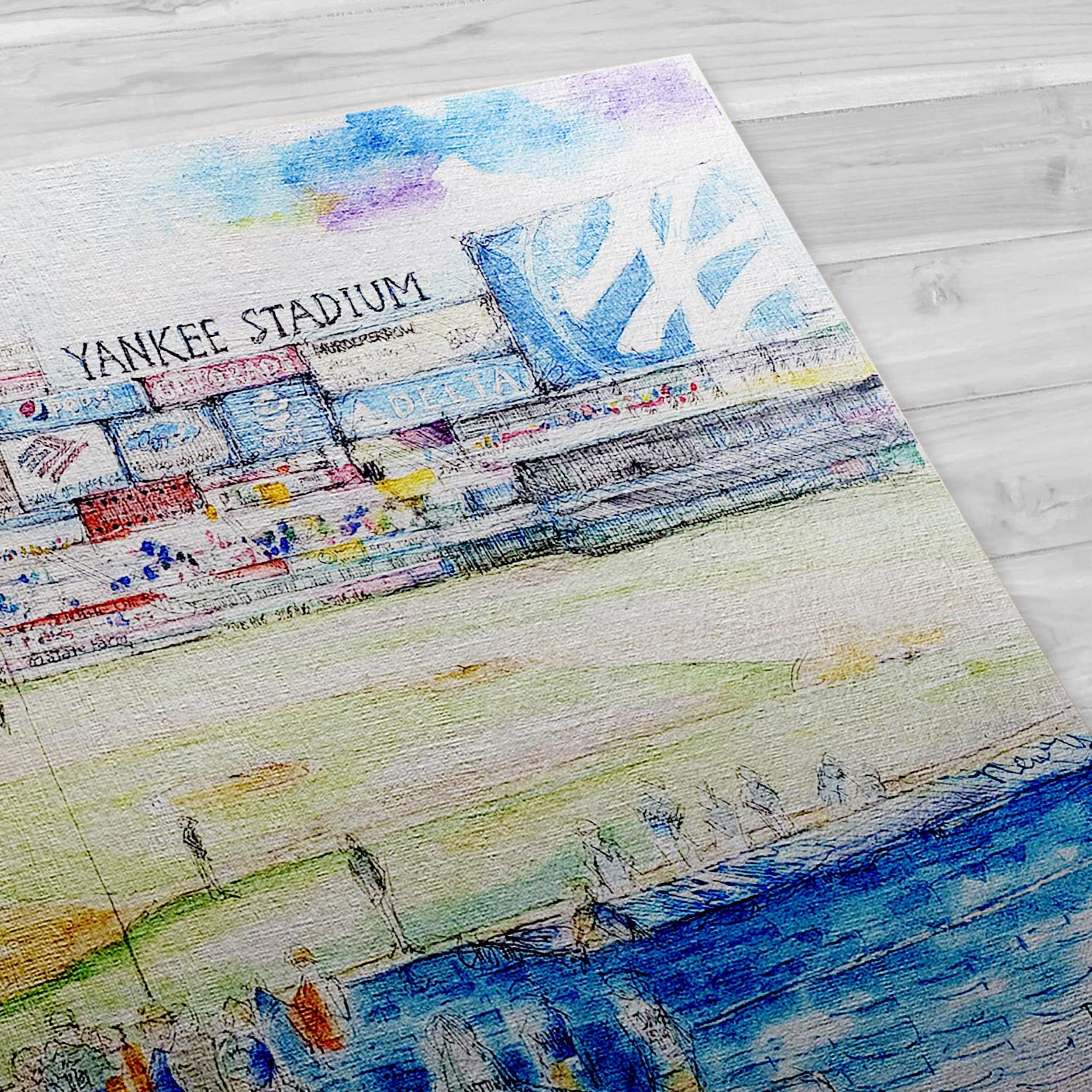 Yankee Stadium Art Print Yankee Stadium Watercolor Yankees | Etsy