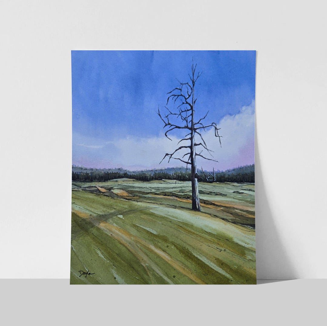 Ghost Tree at Bandon Dunes Giclee Watercolor Painting, Old Macdonald ...