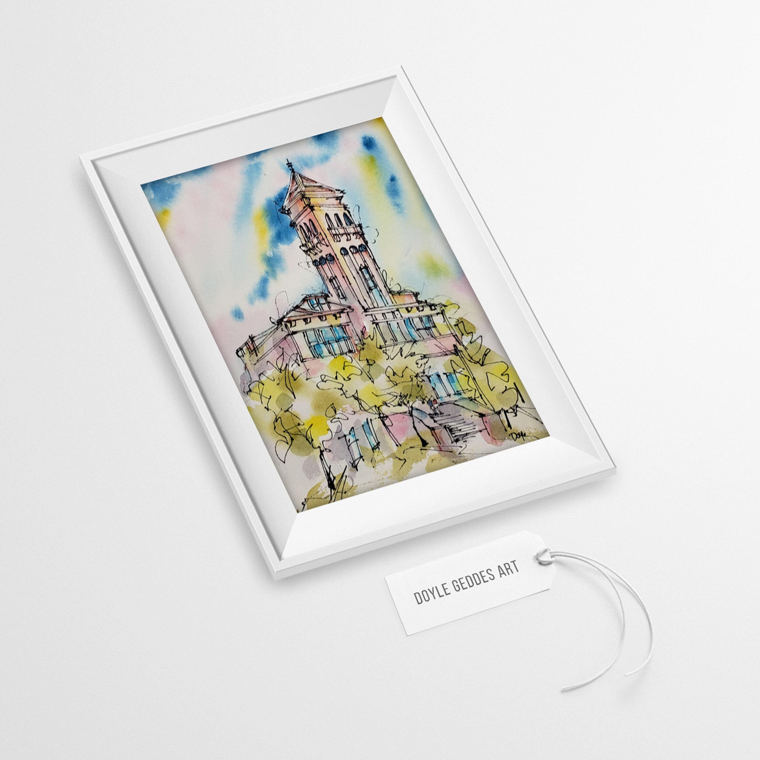 Utah State University Old Main Art USU Art Prints Utah - Etsy