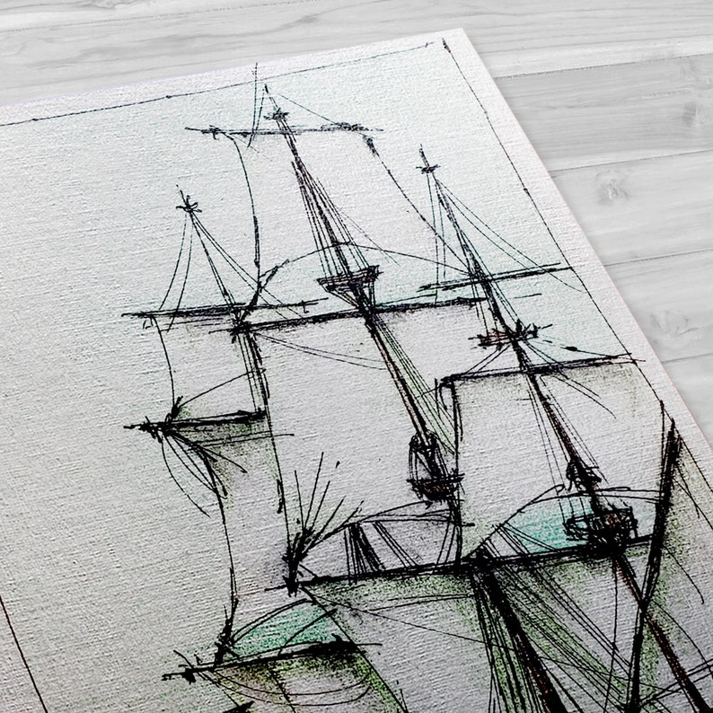 Pirate Ship Watercolor Wall Art Pirate Ship Art A | Etsy