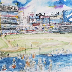 Yankee Stadium Art Print - Yankee Stadium Watercolor - Yankees ...
